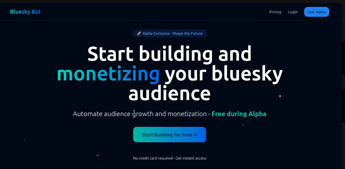 Bluesky-bot - Build and monetize your bluesky audience | Steemhunt
